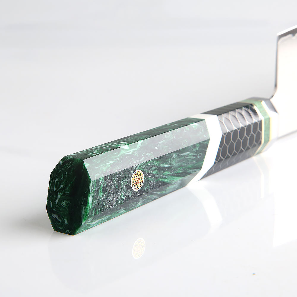 GEM series New Design Octagonal Japanese kitchen knives with resin handle